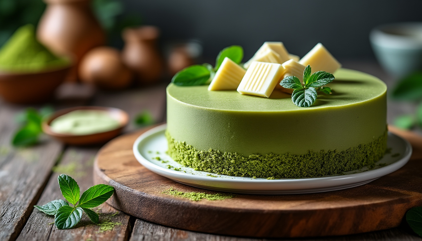 Recette facile de cake au thé matcha et chocolat blanc pour les gourmands